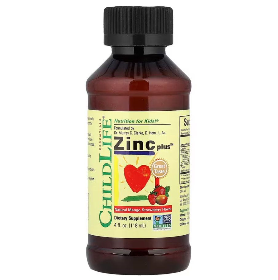 Купити ChildLife Essentials Zinc Plus Natural Mango Strawberry Flavor ...